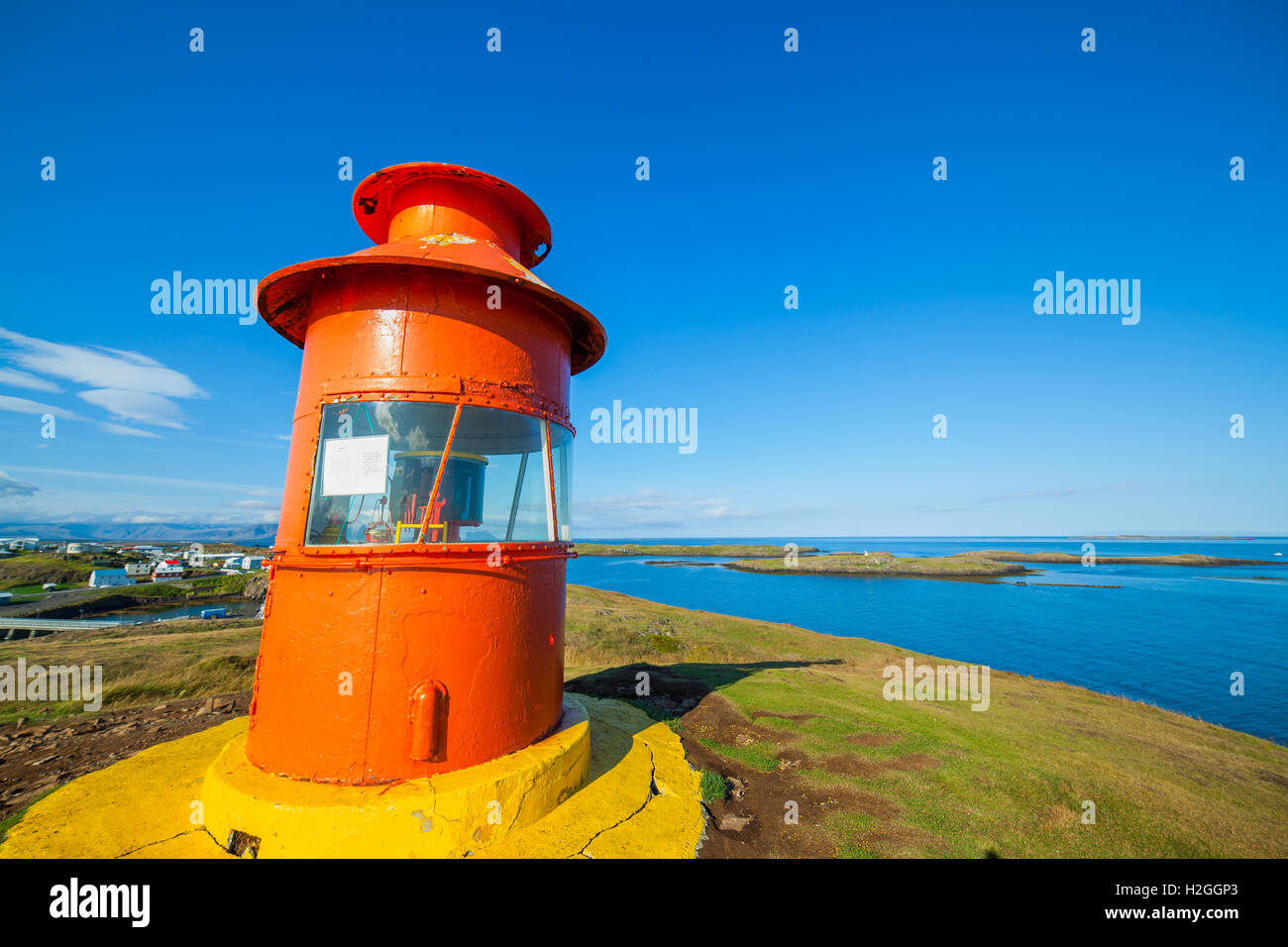 lighthouse in iceland Stock Photo - Alamy