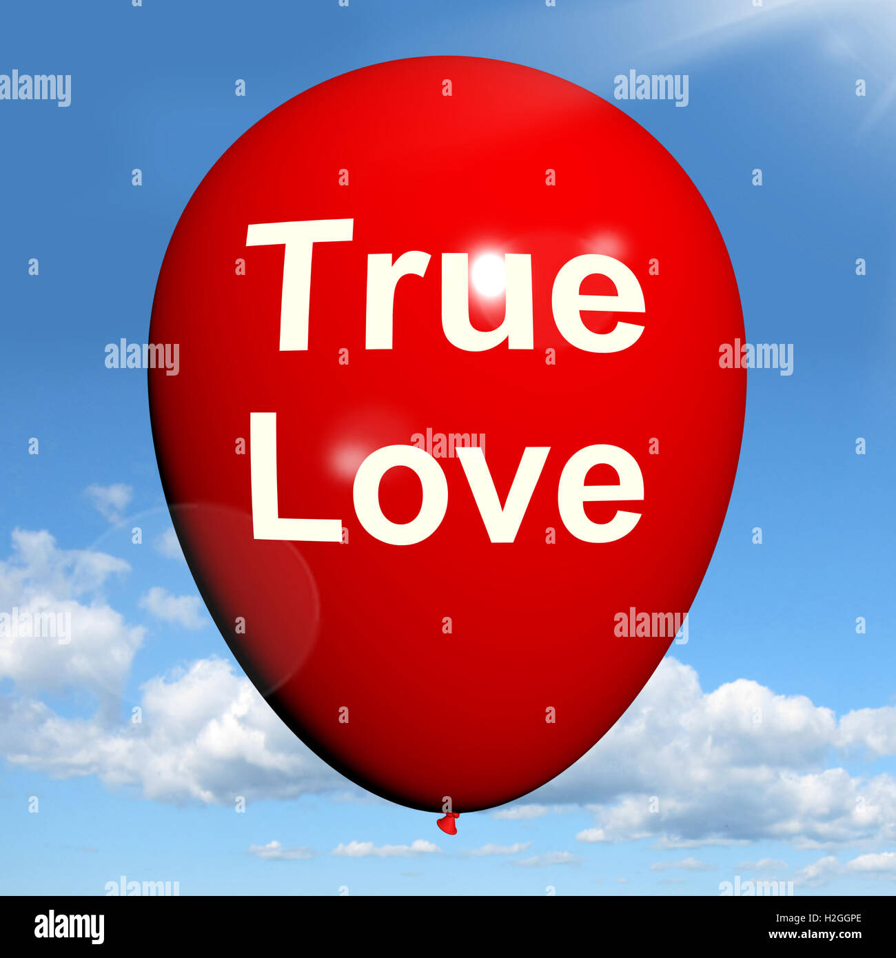True Love Balloon Represents Lovers and Couples Stock Photo - Alamy