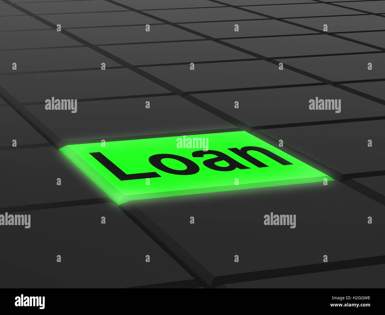 Loan Button Means Lending Or Providing Advance Stock Photo - Alamy