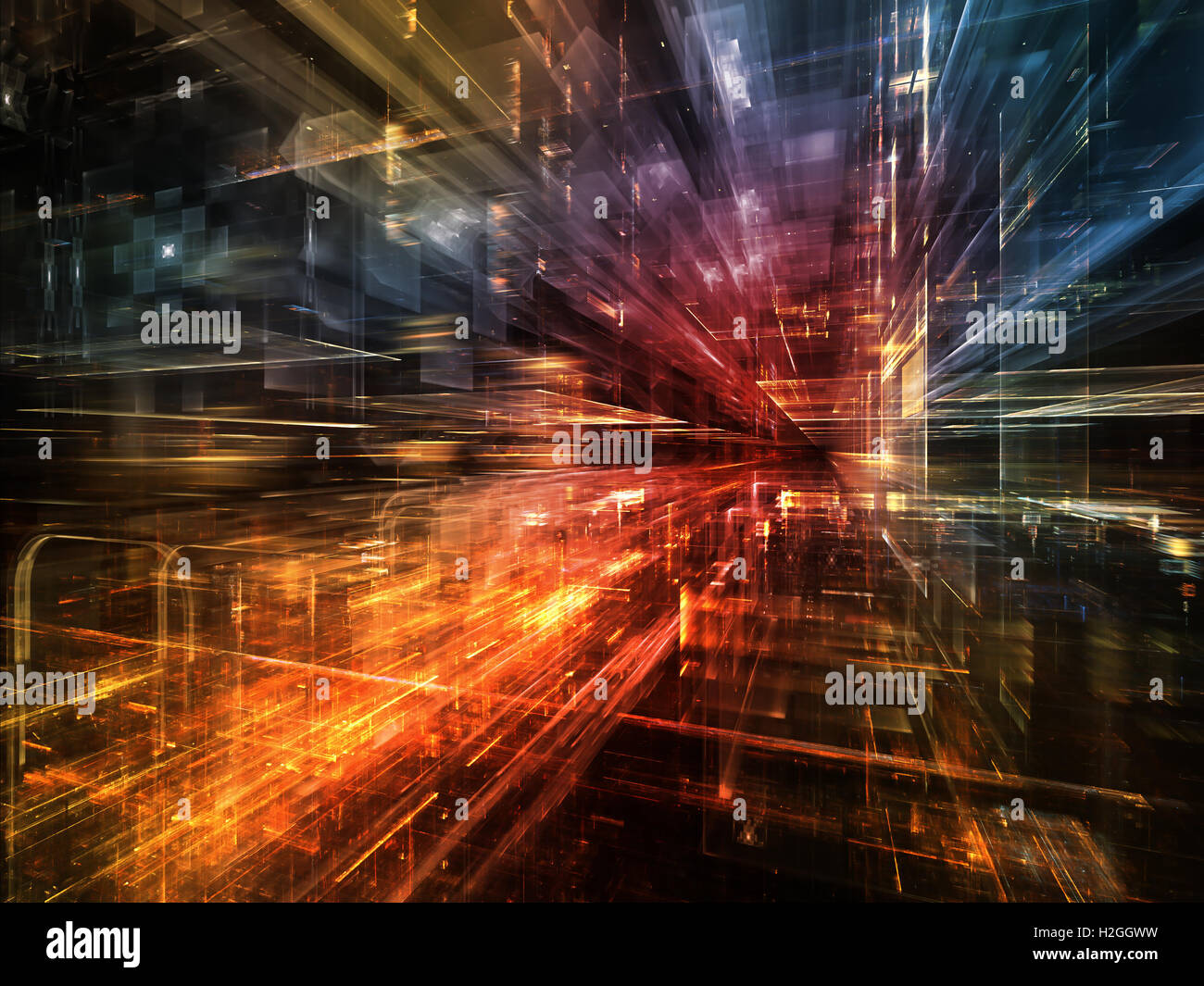 Virtual Life of City Stock Photo - Alamy