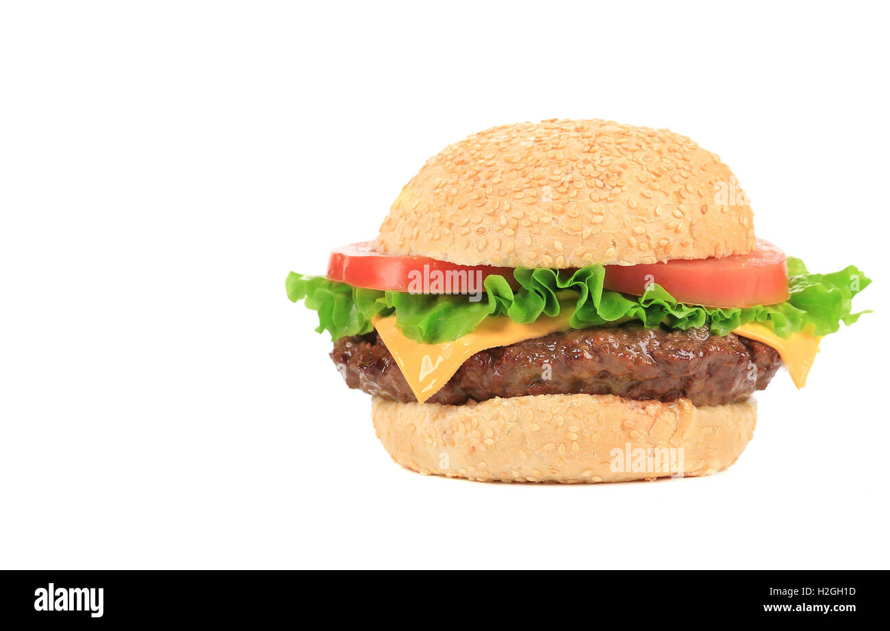 Appetizing fast food hamburger Stock Photo - Alamy