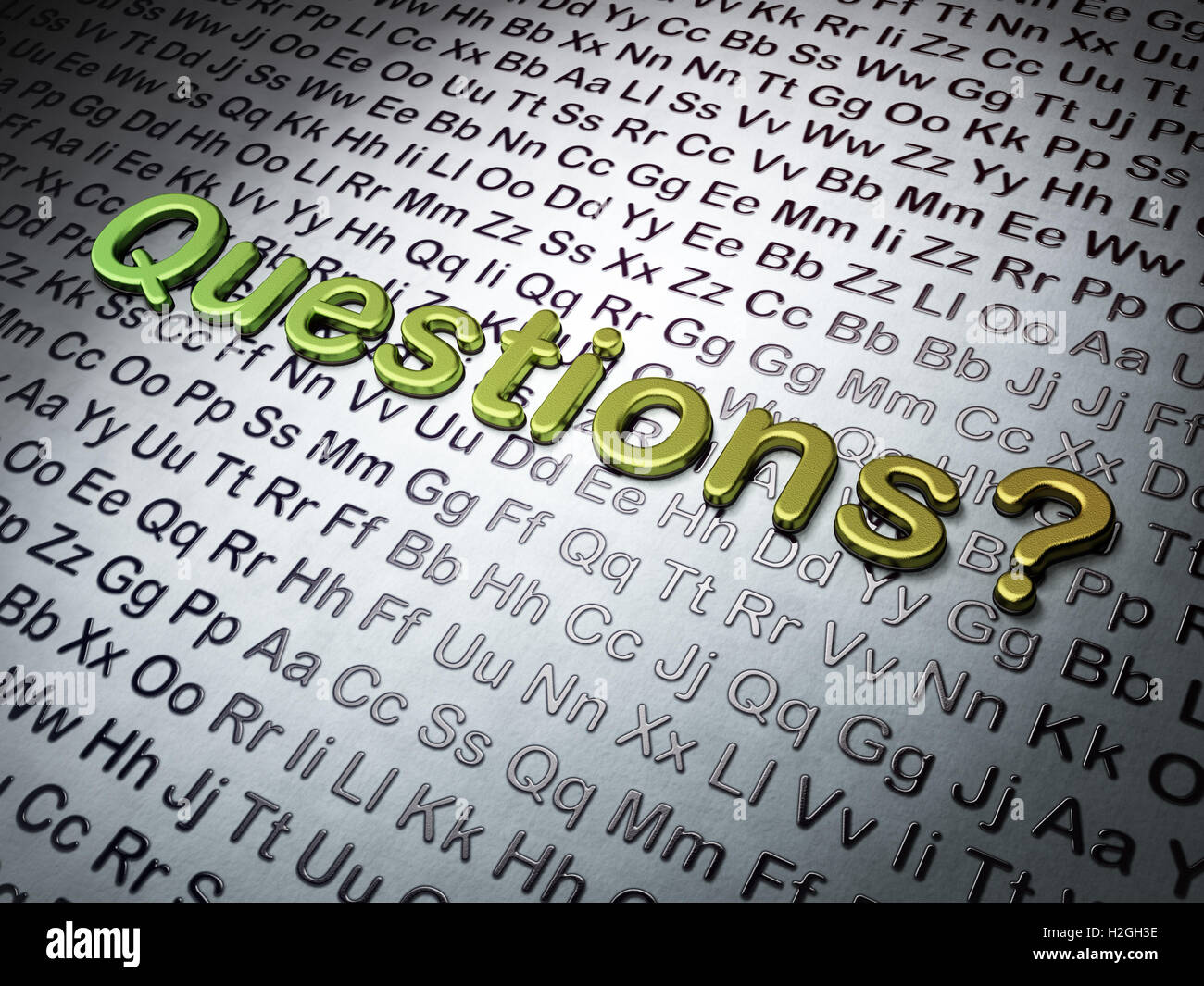 Education concept: Questions? on Alphabet background Stock Photo - Alamy