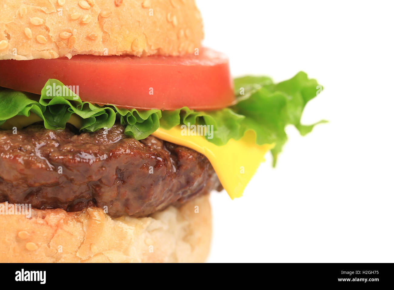 Close up of hamburger layers Stock Photo - Alamy