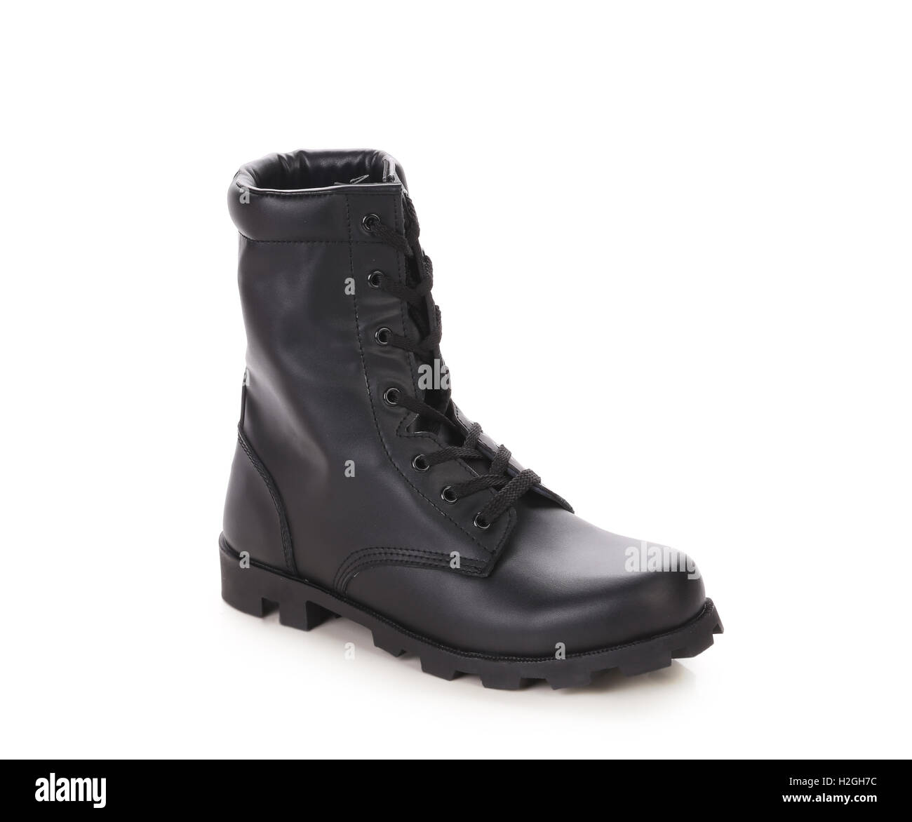 Black man's boot. Side view Stock Photo - Alamy