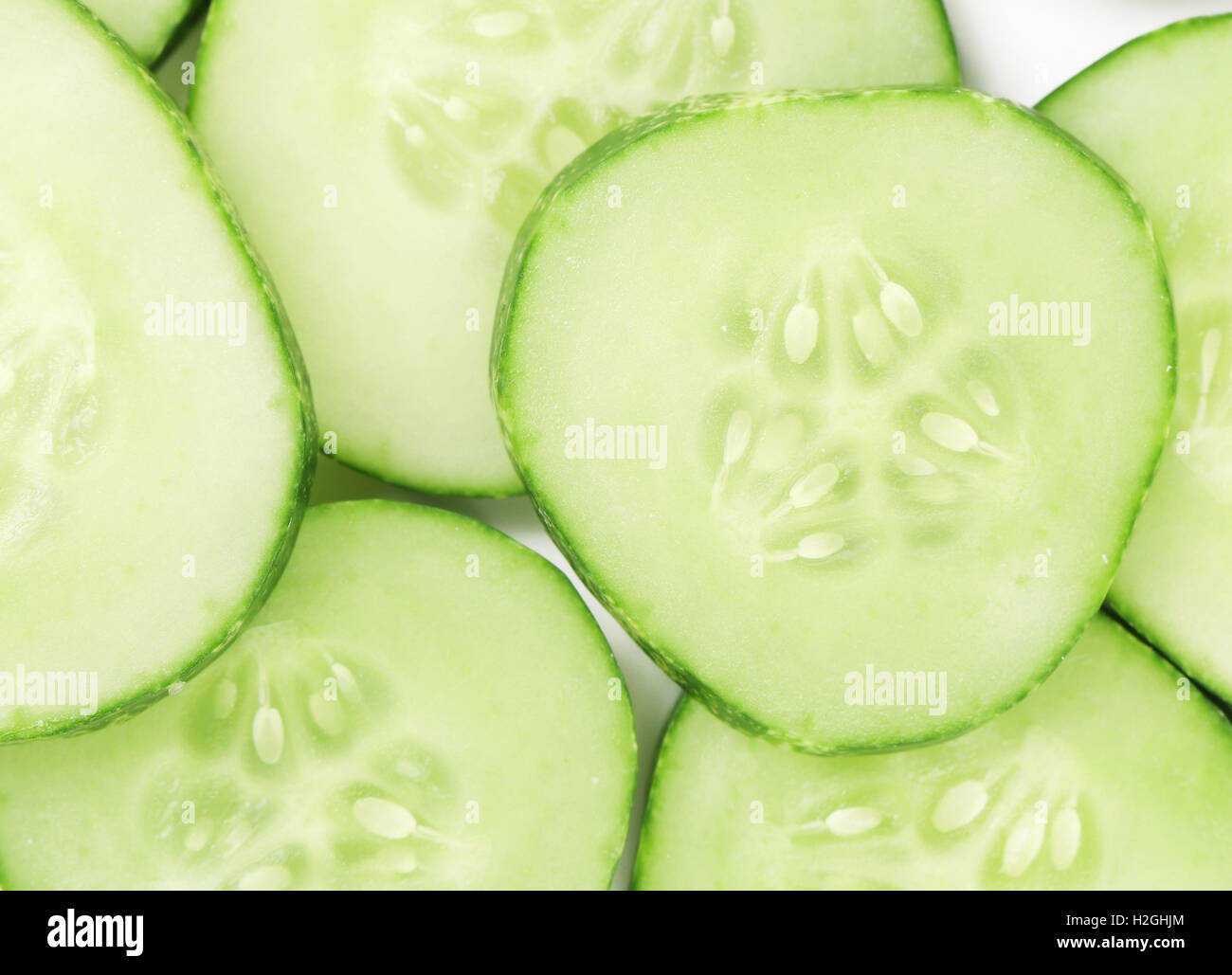 Fresh cucumber slices Stock Photo - Alamy