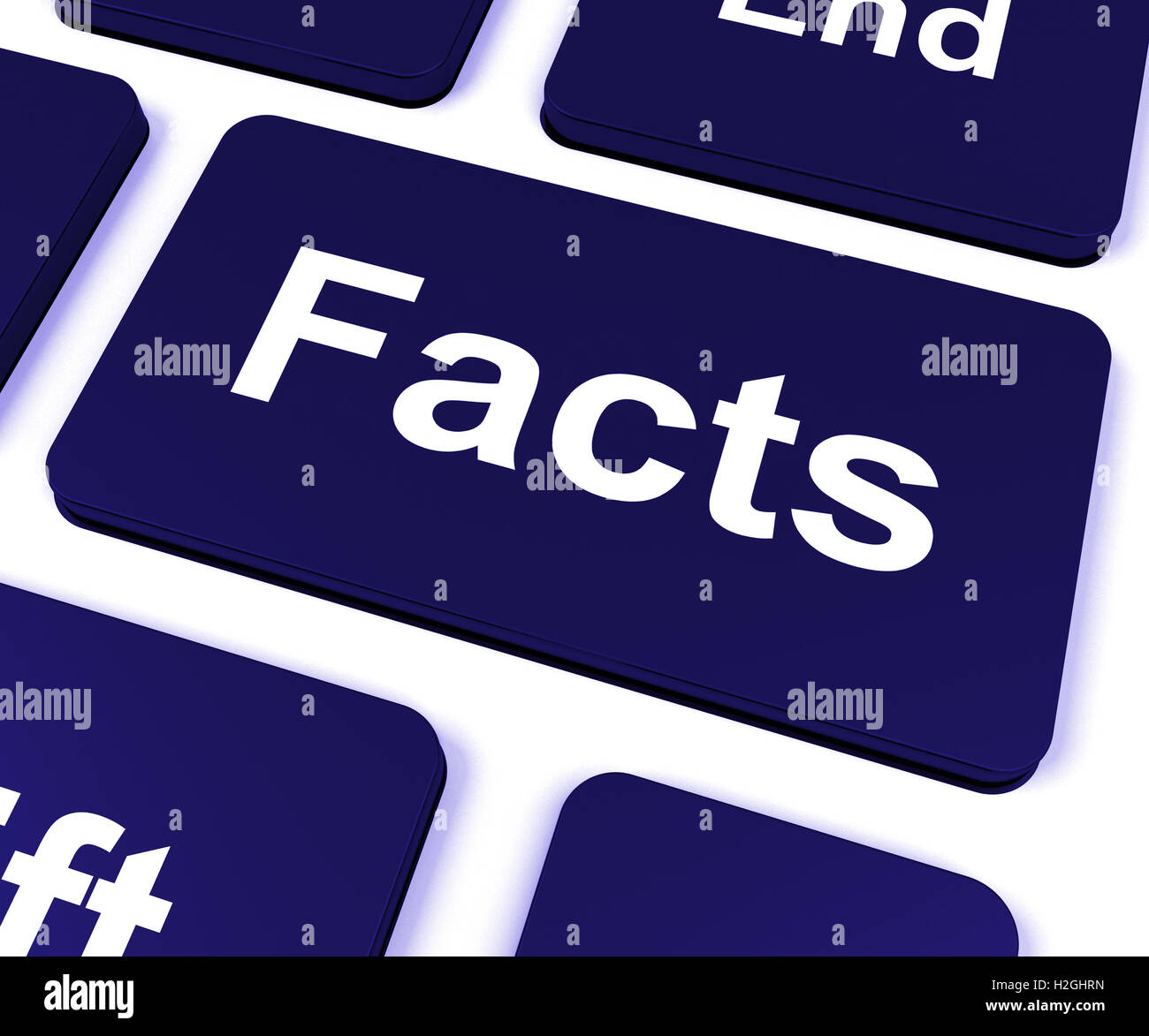 Facts Key Shows True Information And Data Stock Photo - Alamy