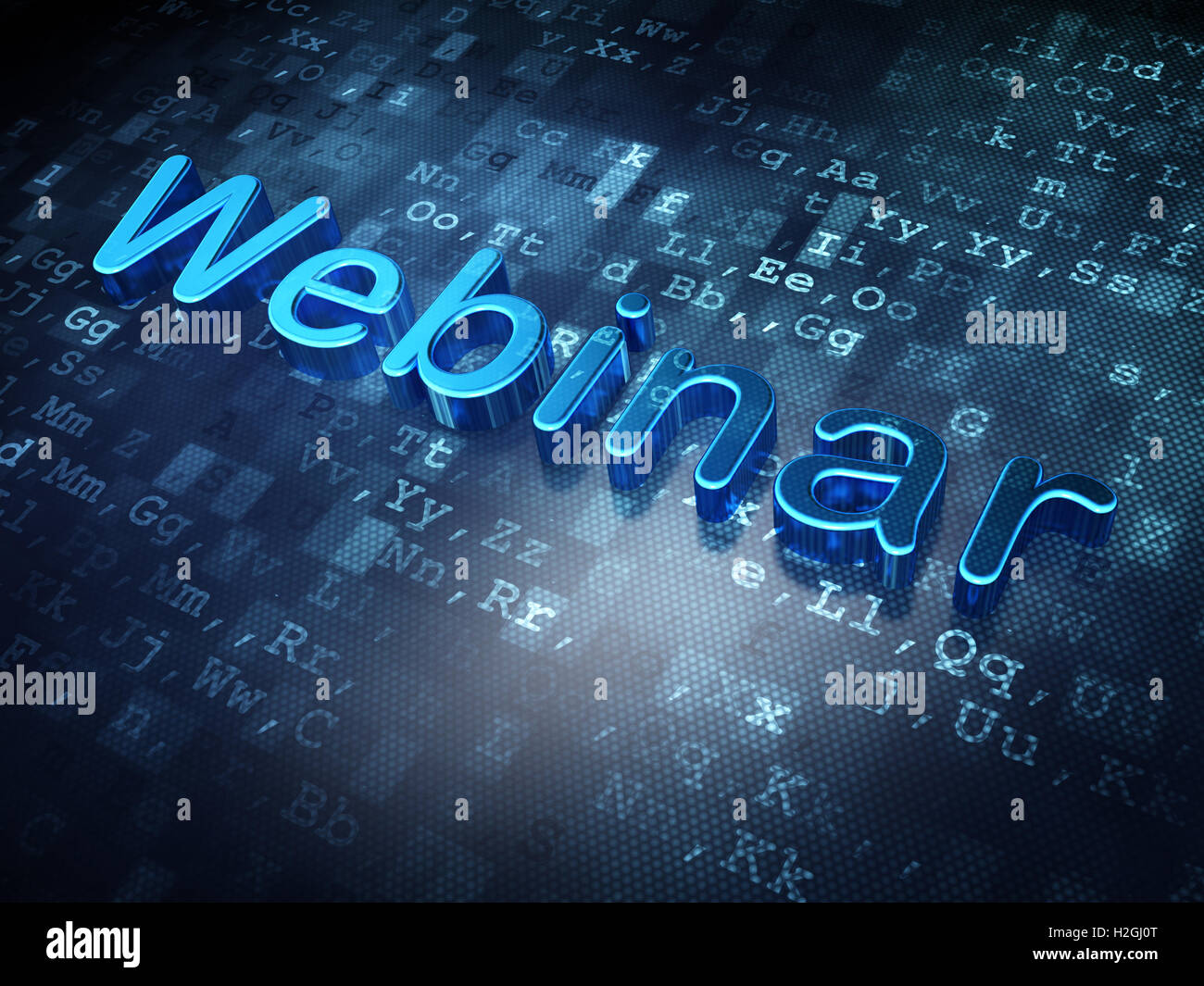 Education concept: Blue Webinar on digital background Stock Photo - Alamy
