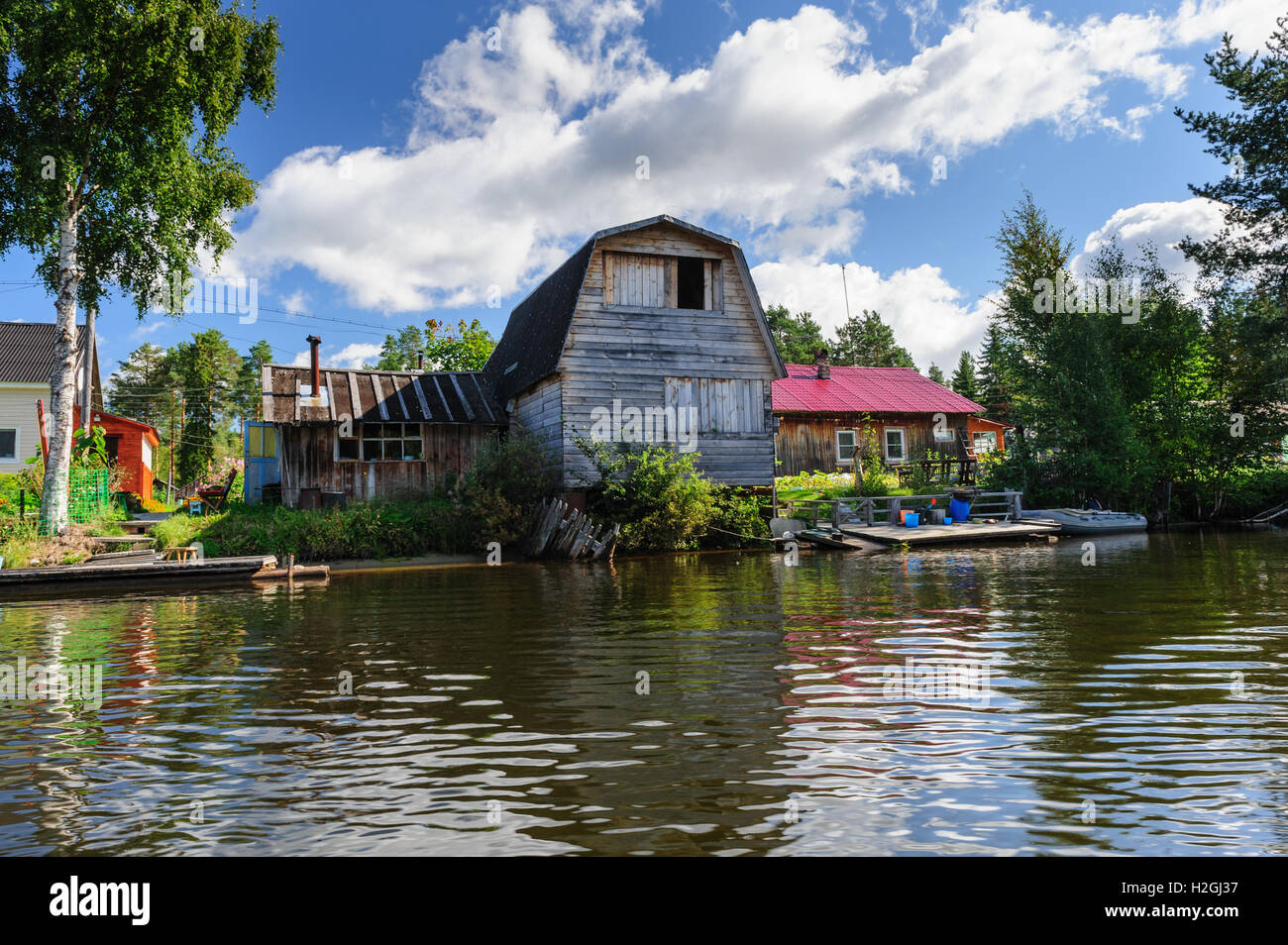 Old Russian wooden house Stock Photo - Alamy
