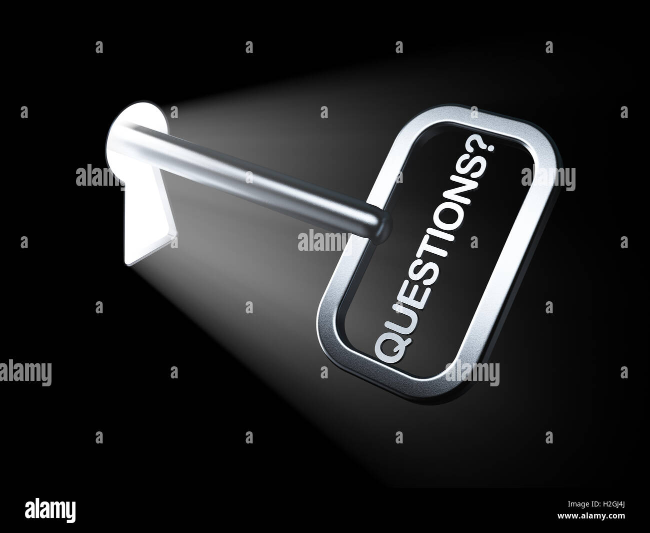 Education concept: Questions? on key Stock Photo - Alamy