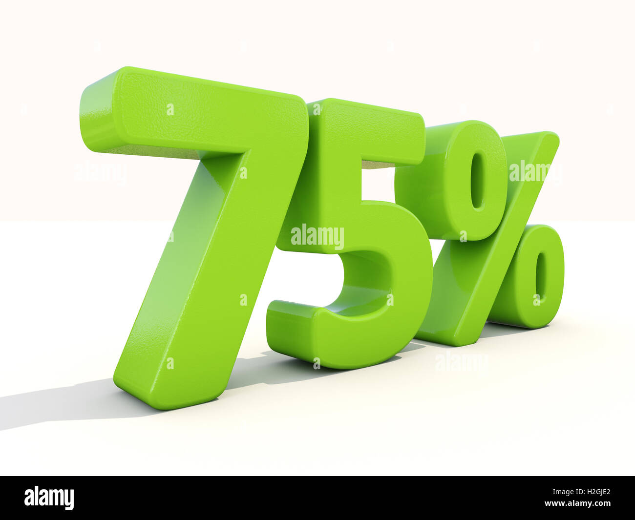 75% percentage rate icon on a white background Stock Photo - Alamy