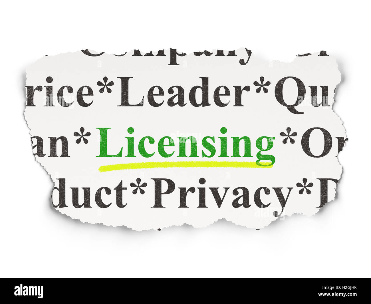 Law concept: Licensing on Paper background Stock Photo - Alamy