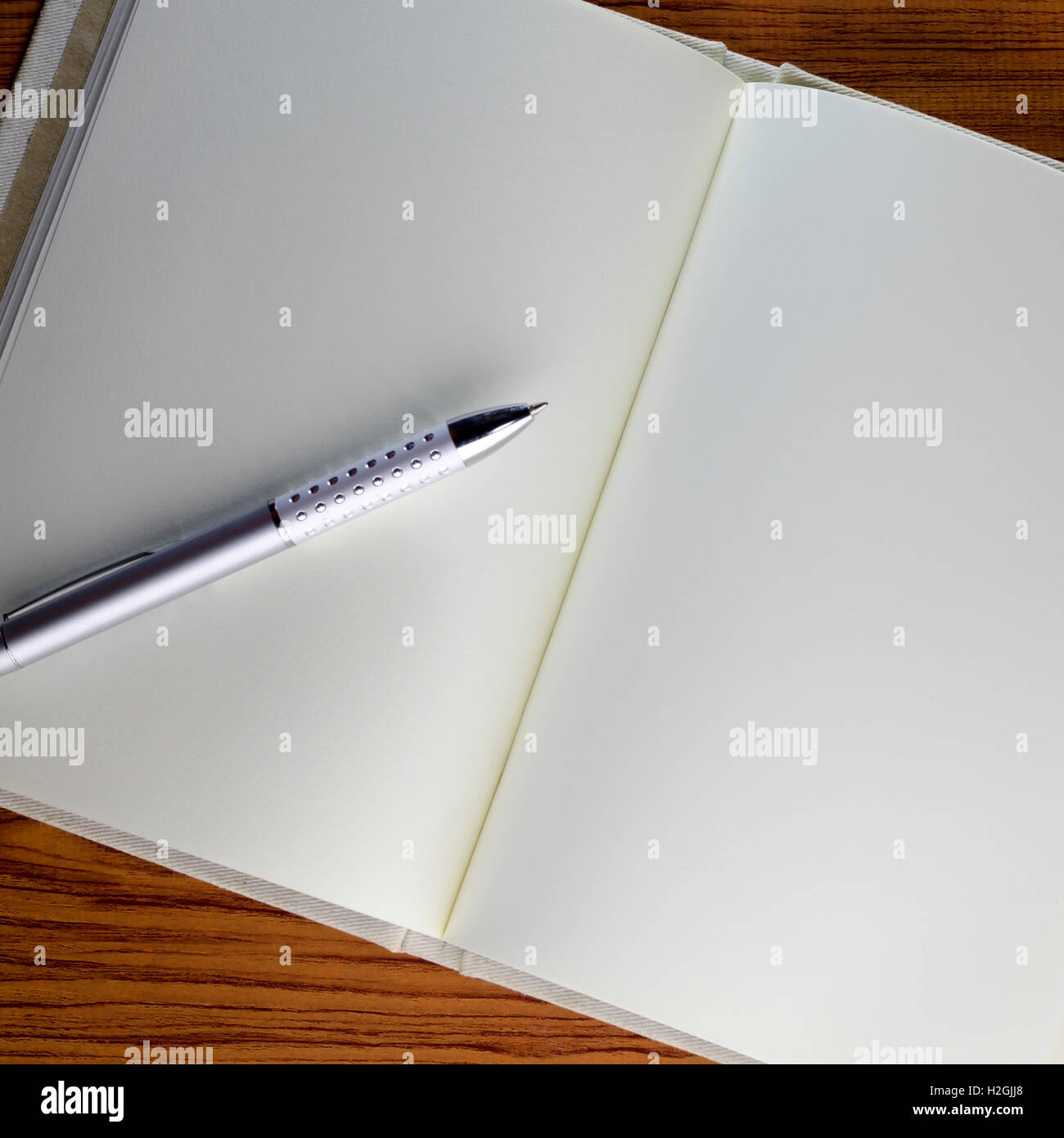 Leather book open overhead hi-res stock photography and images - Alamy