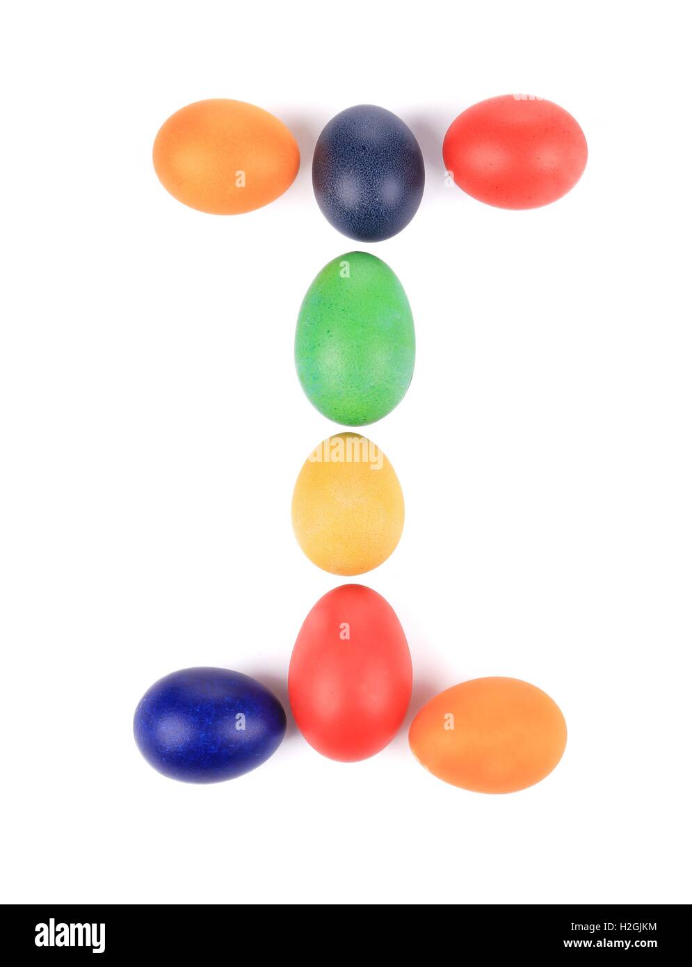 Letter I from the eggs for easter Stock Photo - Alamy