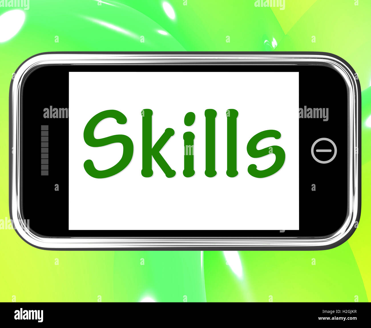 Skills Smartphone Shows Training And Learning On Web Stock Photo - Alamy
