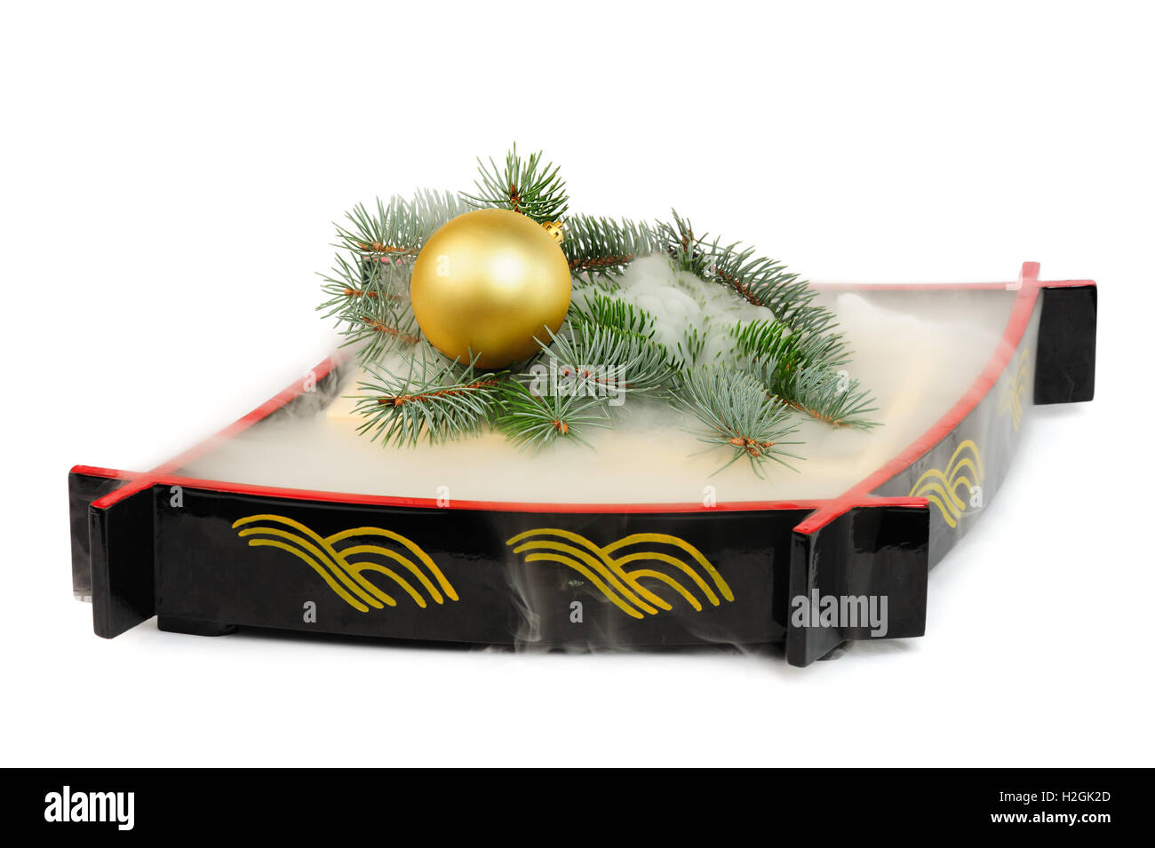 Christmas decoration with mist Stock Photo - Alamy