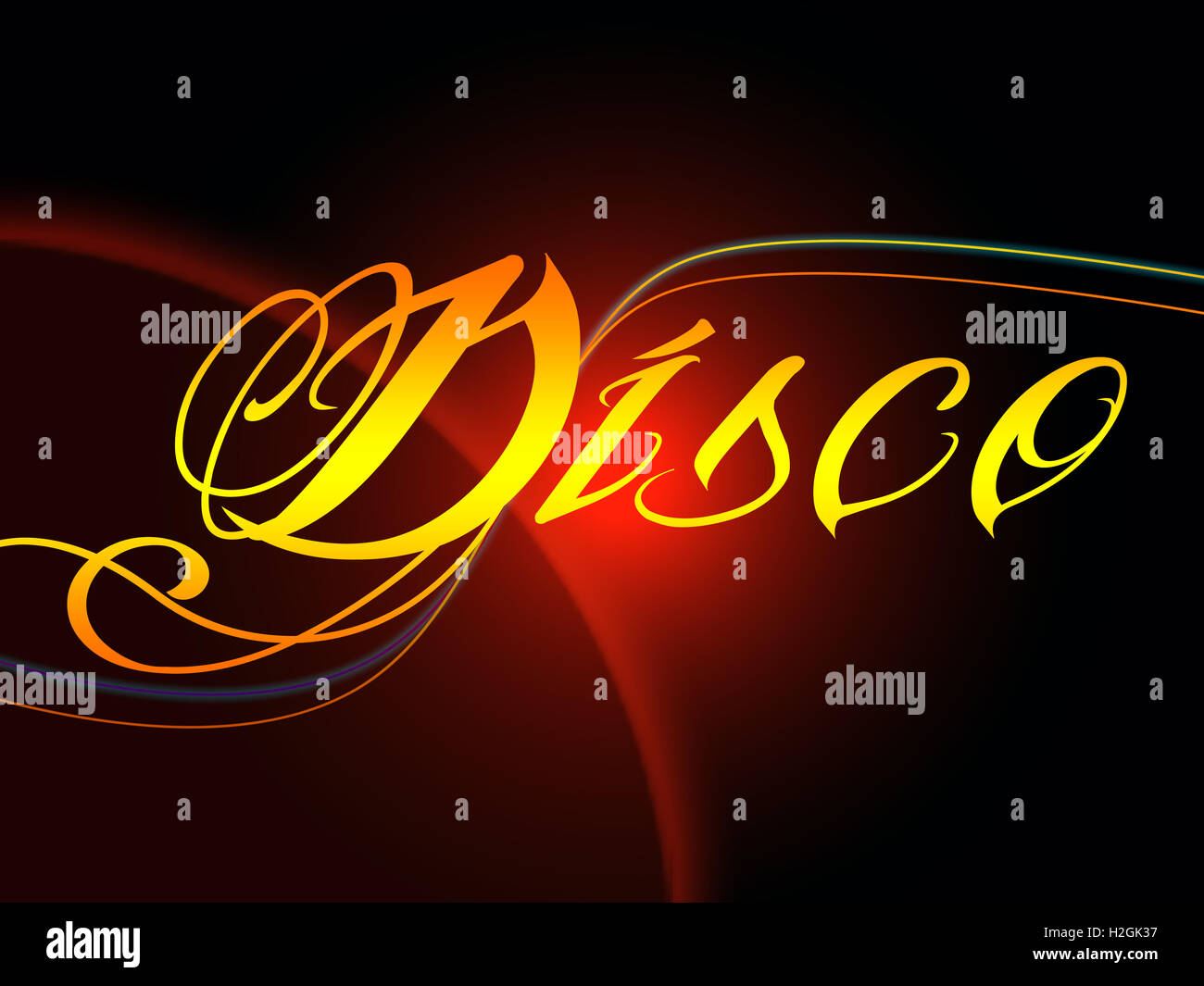 Groovy Disco Means Dancing Party And Music Stock Photo - Alamy