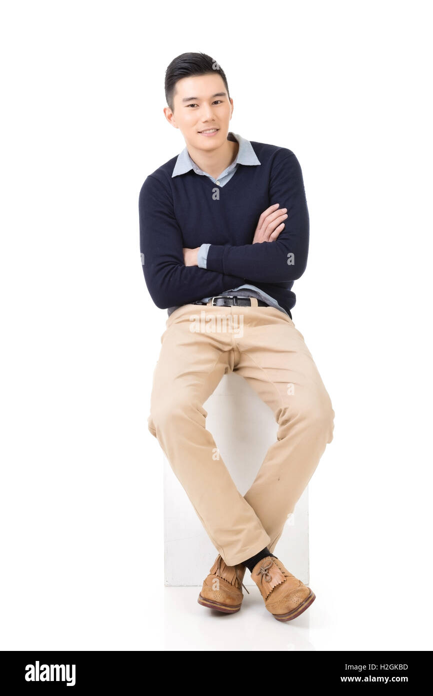 Asian guy sit Stock Photo - Alamy