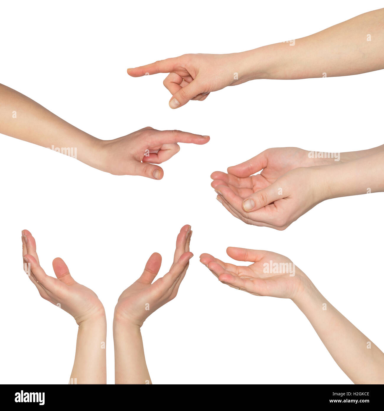 Collage of woman hands Stock Photo - Alamy