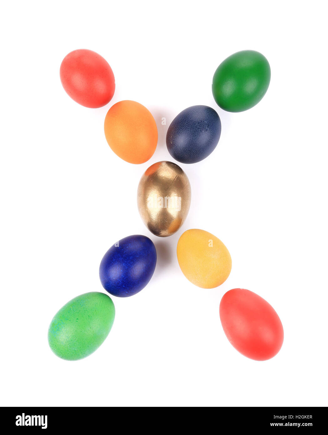 Letter X from the eggs for easter Stock Photo - Alamy