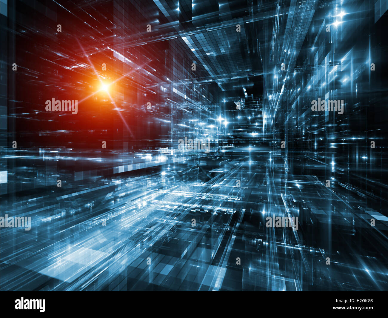 Virtual Life of City Stock Photo - Alamy
