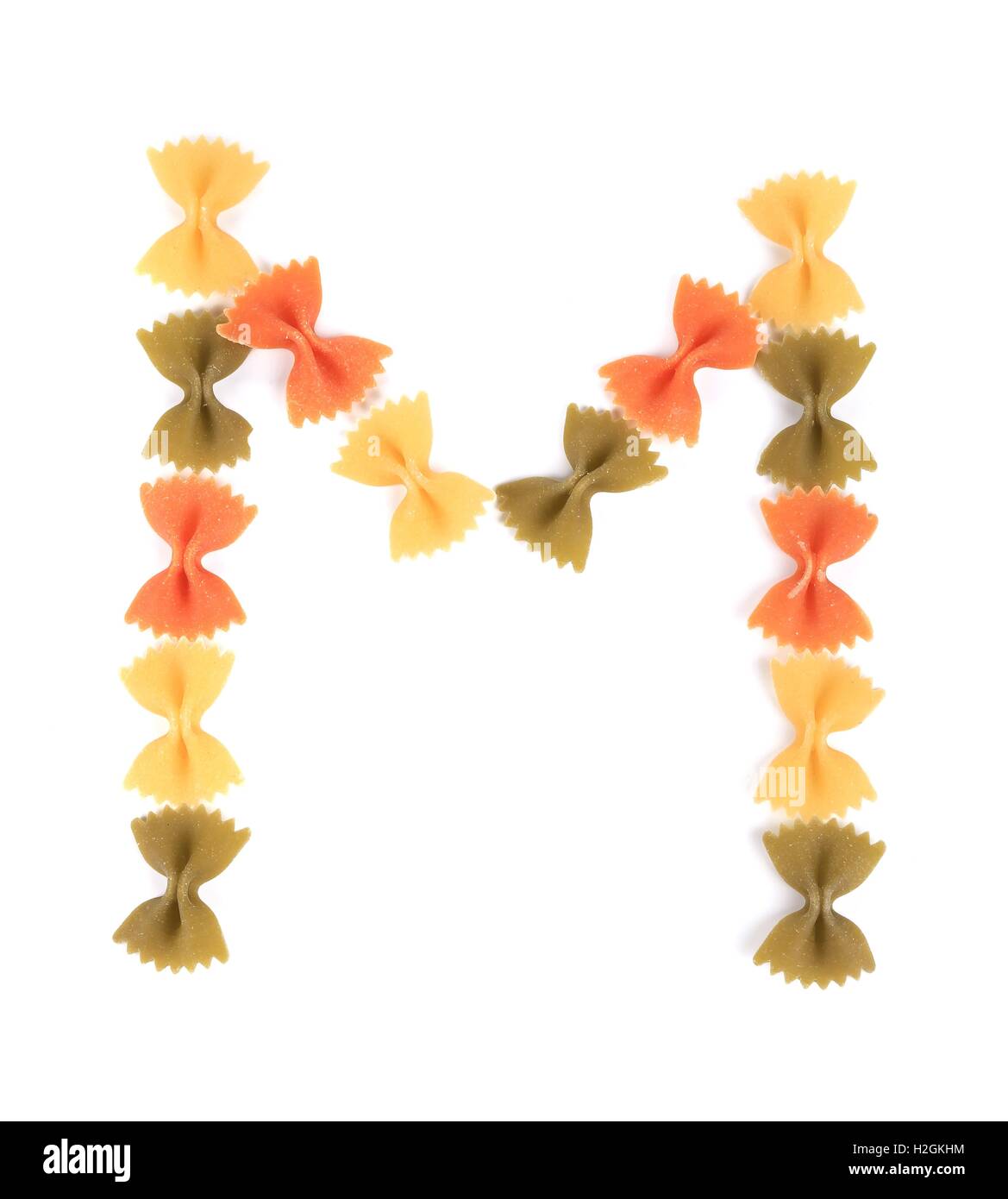 Letter M from the colorful pasta Stock Photo - Alamy