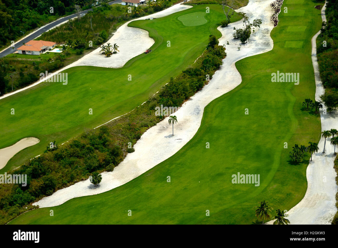 Flying over golf course Stock Photo - Alamy