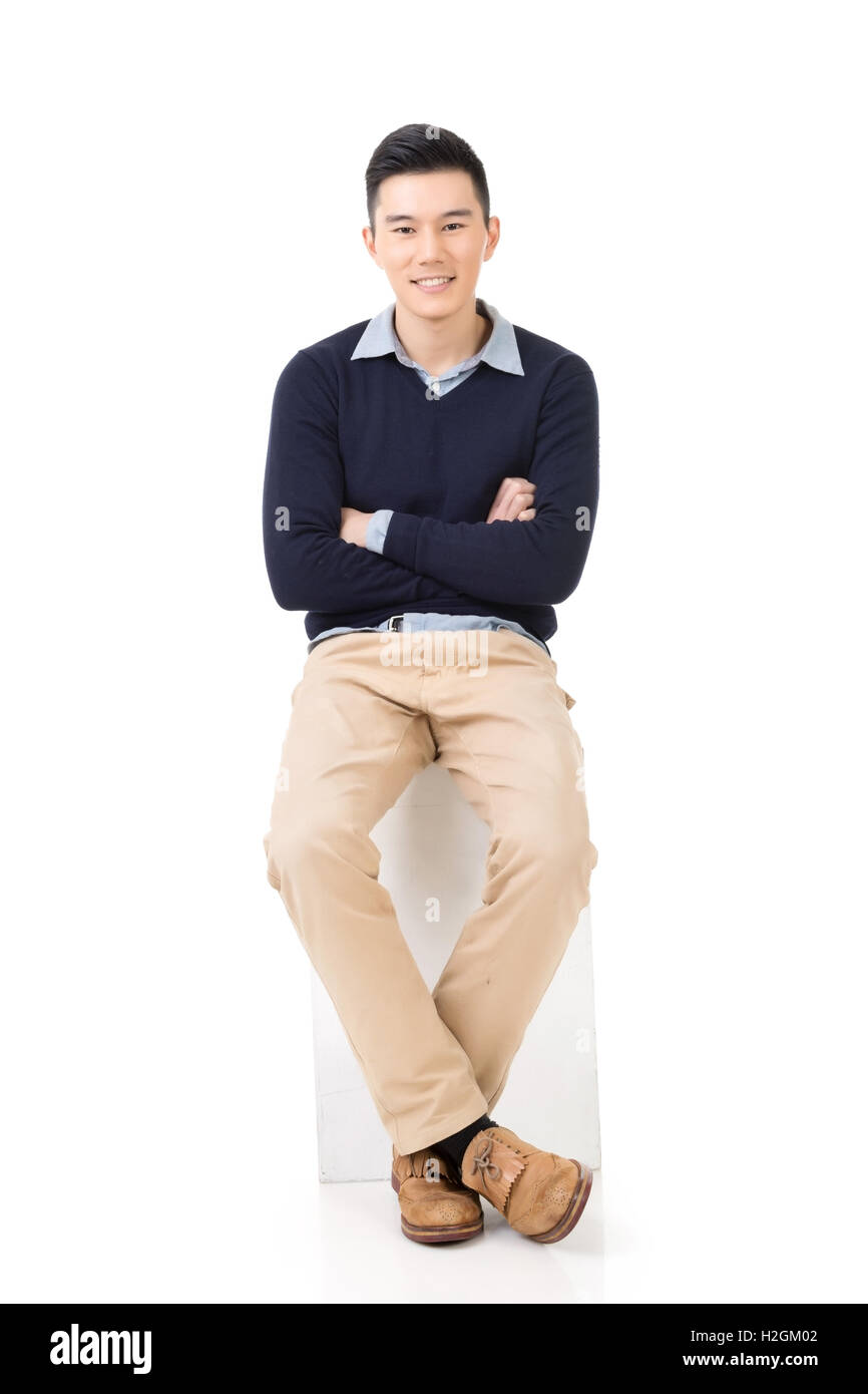 Asian guy sit Stock Photo - Alamy