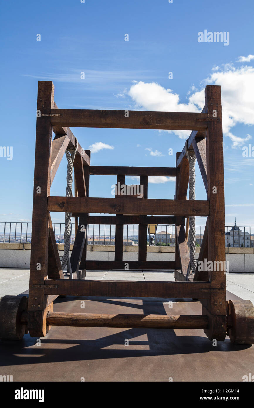 Medieval siege weapons, crossbows, onagers, catapults and batter Stock ...