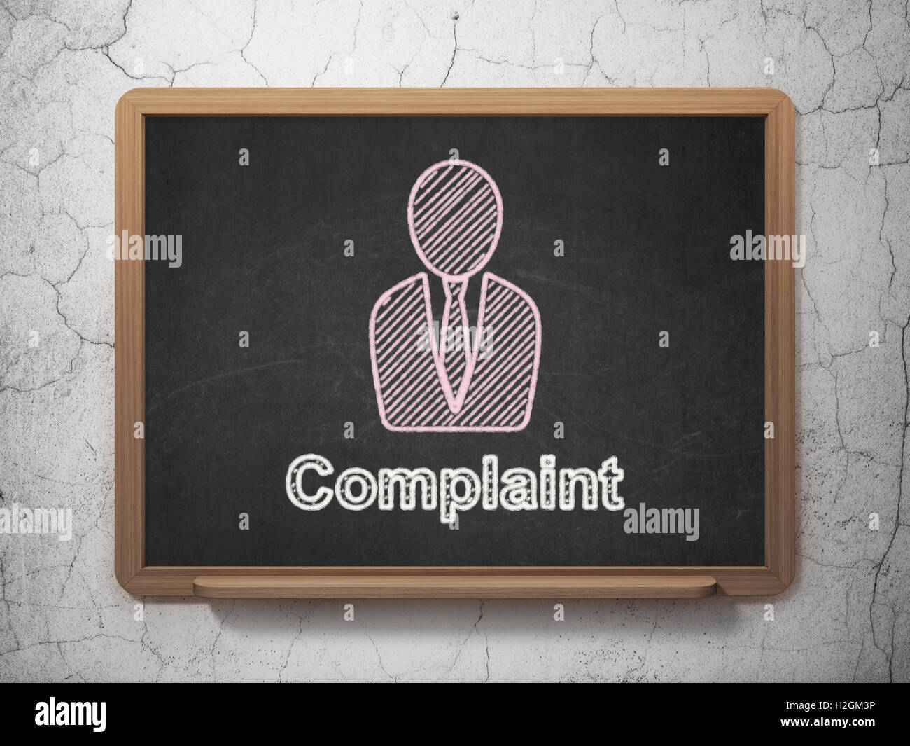 Law concept: Business Man and Complaint on chalkboard background Stock ...