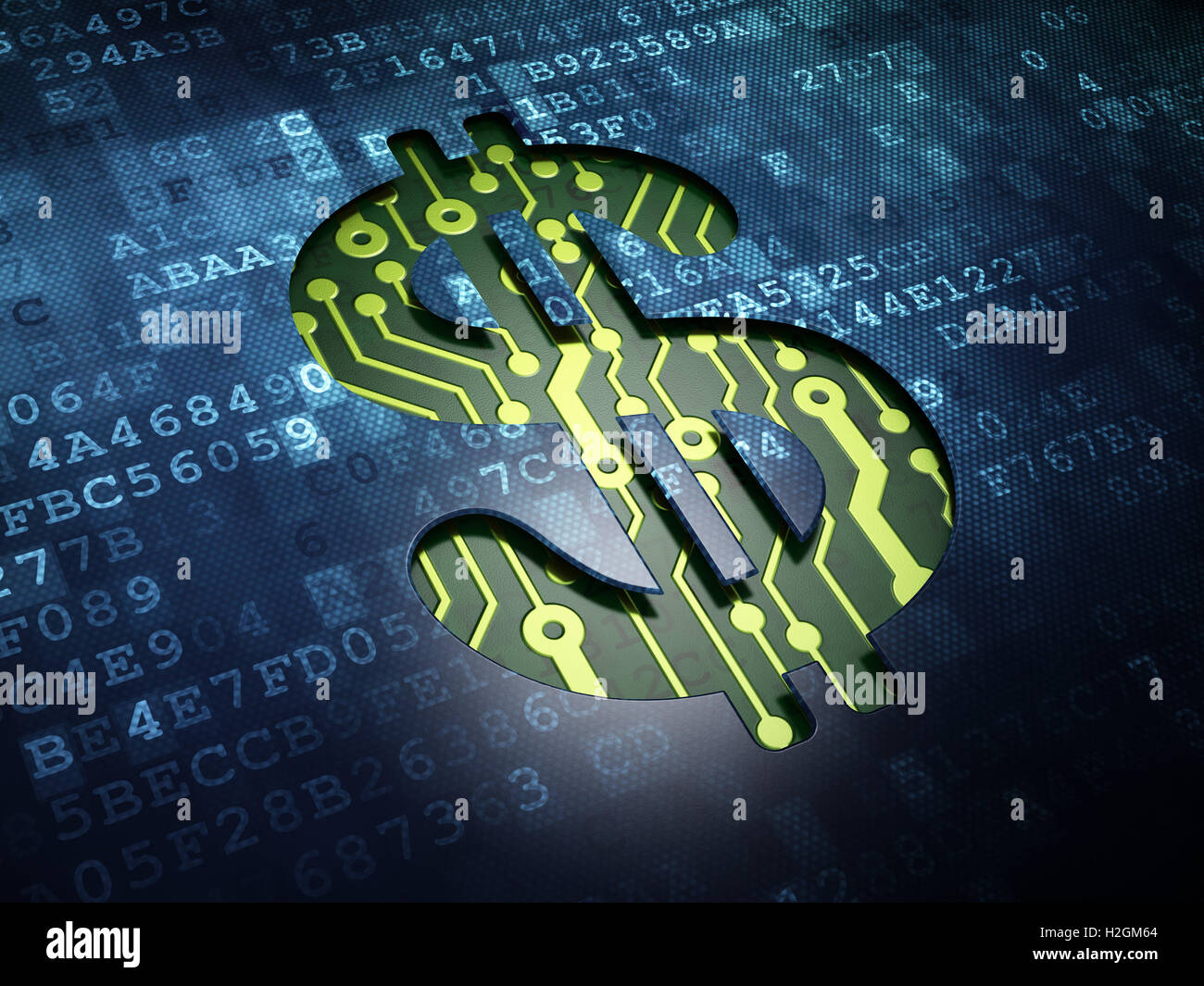 Currency concept: Dollar on digital screen background Stock Photo - Alamy