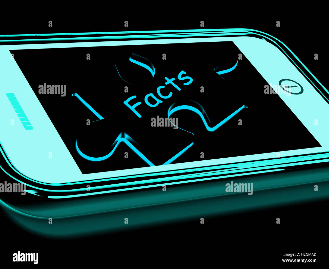 Facts Smartphone Shows True And Honest Answers Stock Photo - Alamy