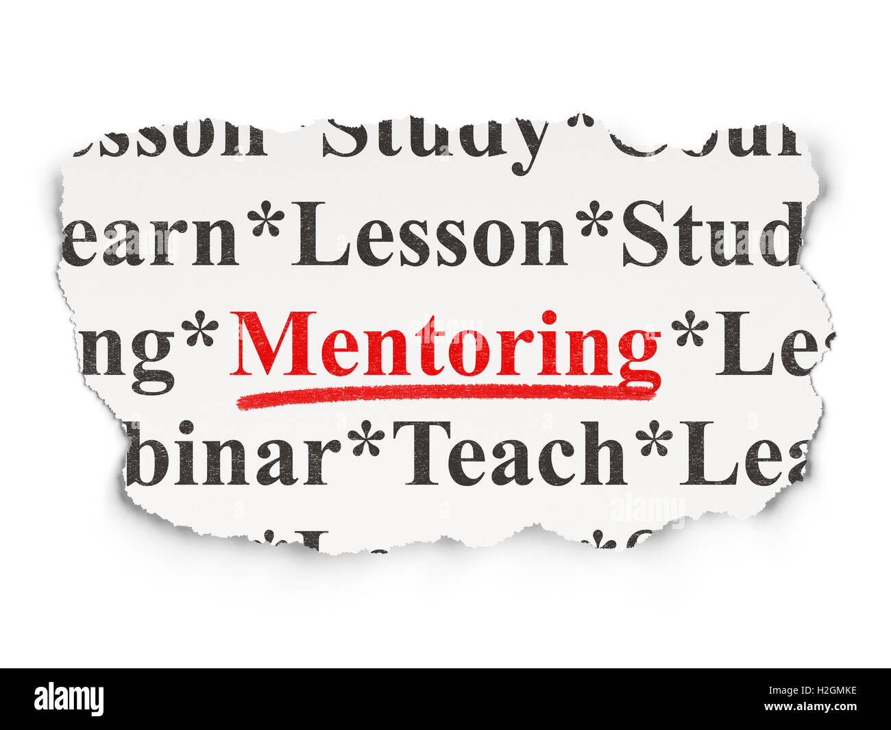 Education concept: Mentoring on Paper background Stock Photo - Alamy
