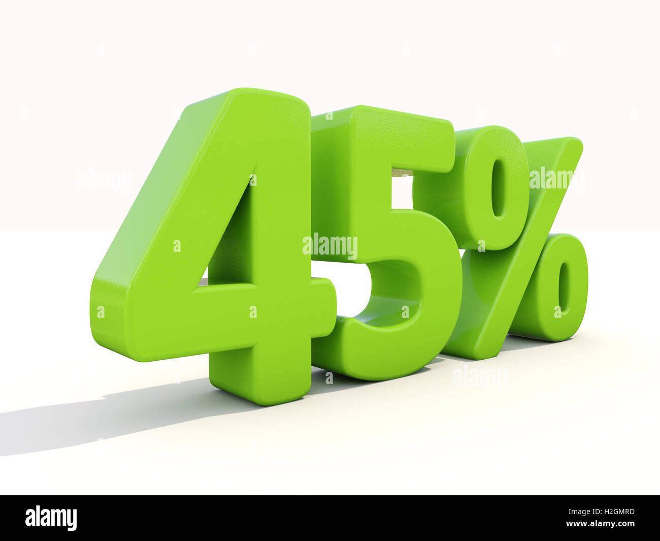 45% percentage rate icon on a white background Stock Photo - Alamy
