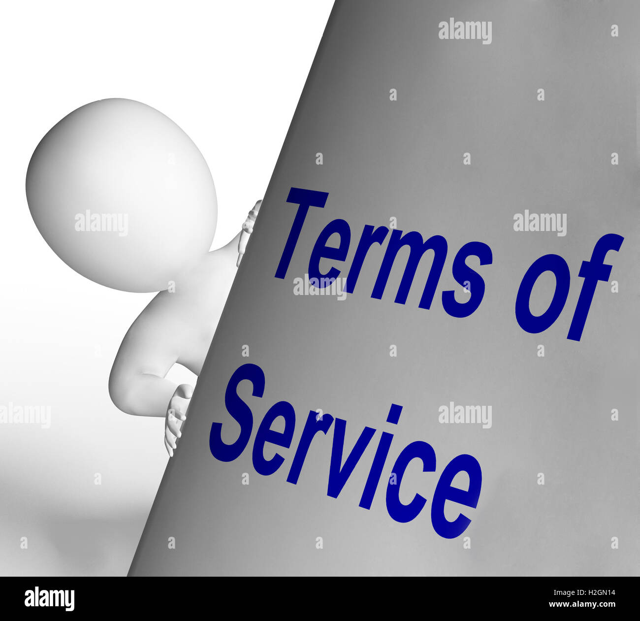 Terms Of Service Sign Shows User And Provider Agreement Stock Photo - Alamy