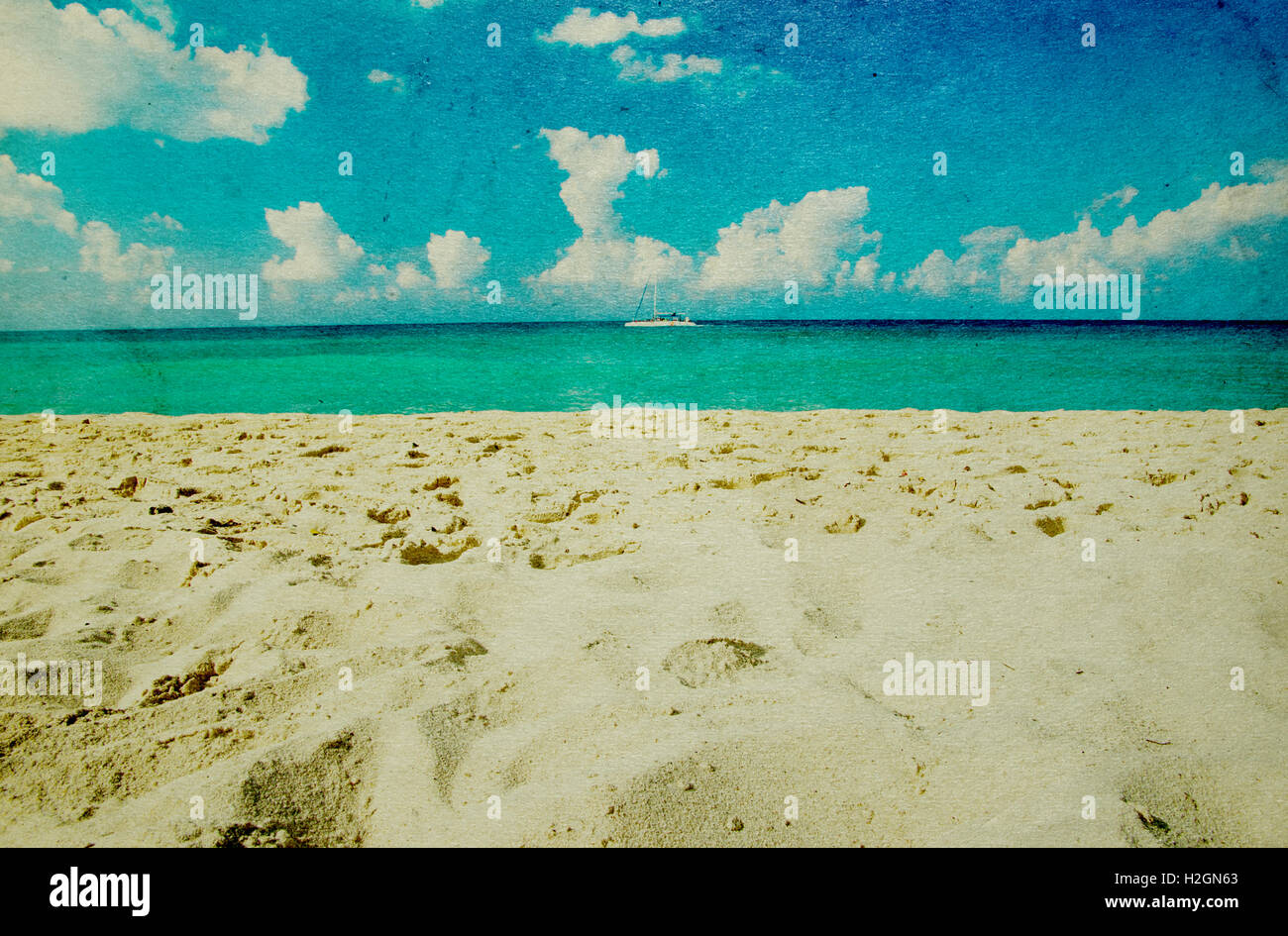 Retro beach postcard hi-res stock photography and images - Alamy