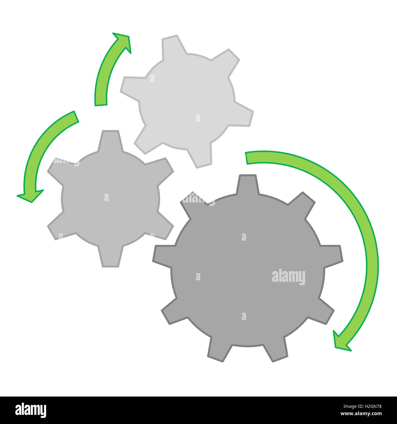 Gears and arrows Stock Photo - Alamy