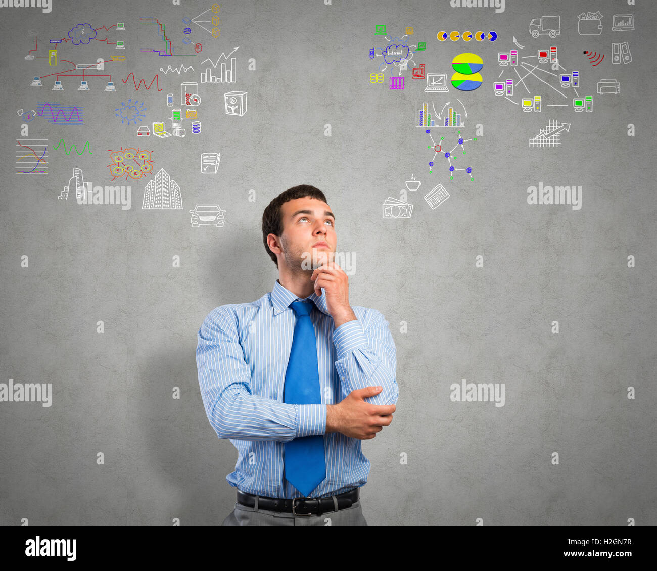 thinking business man Stock Photo - Alamy