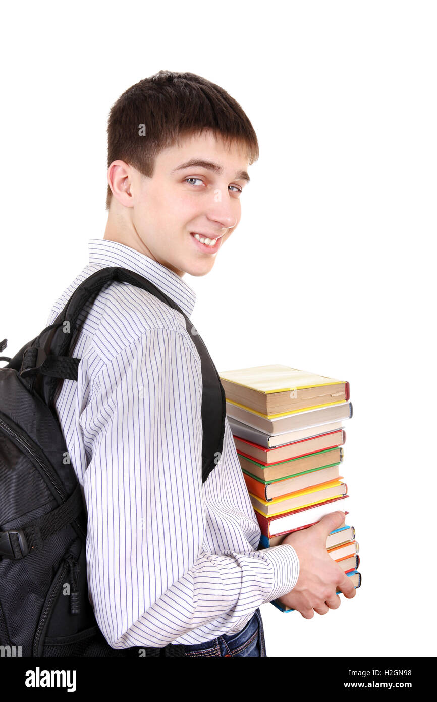 Student with the Books Stock Photo - Alamy