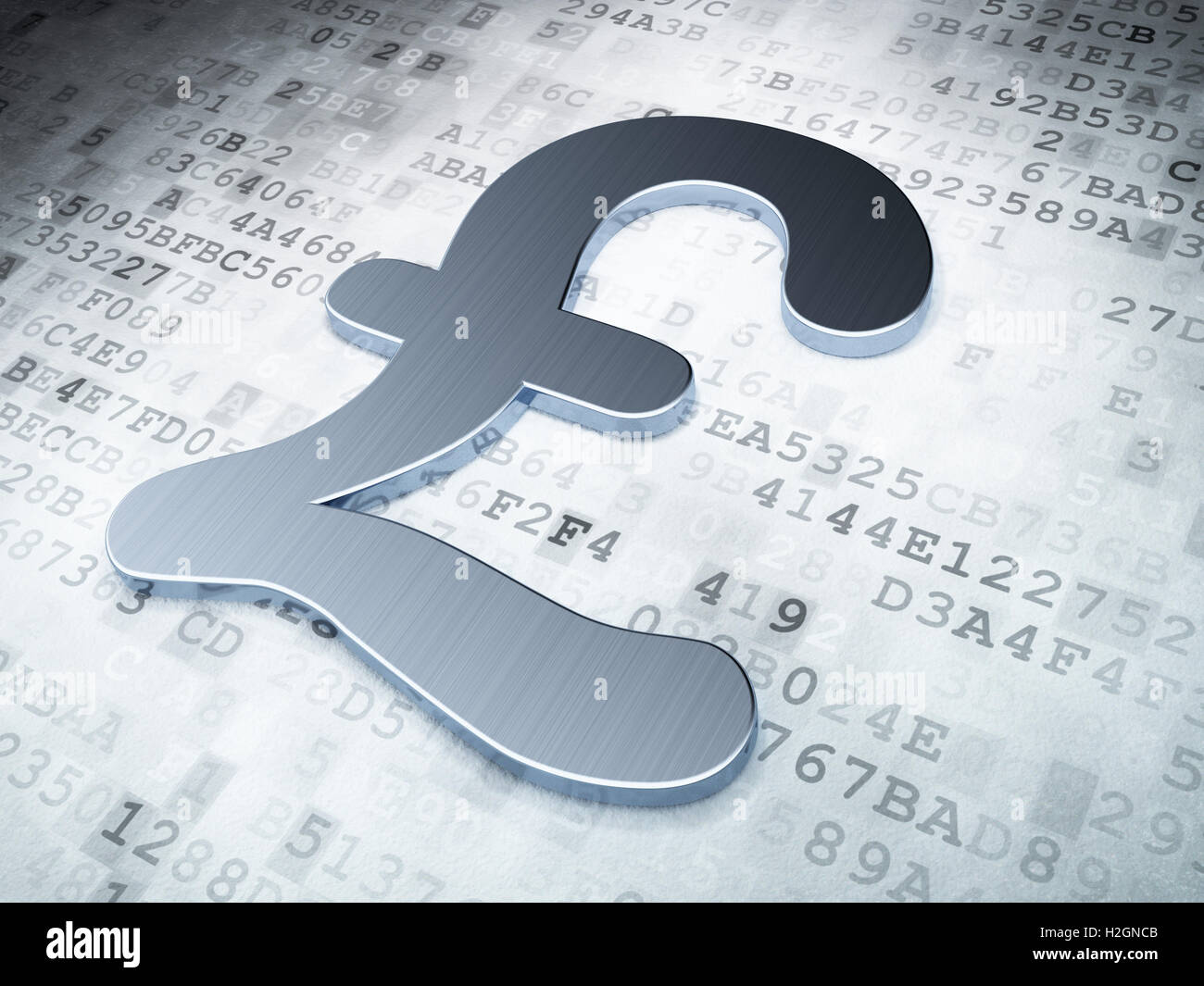 Currency concept: Silver Pound on digital background Stock Photo - Alamy