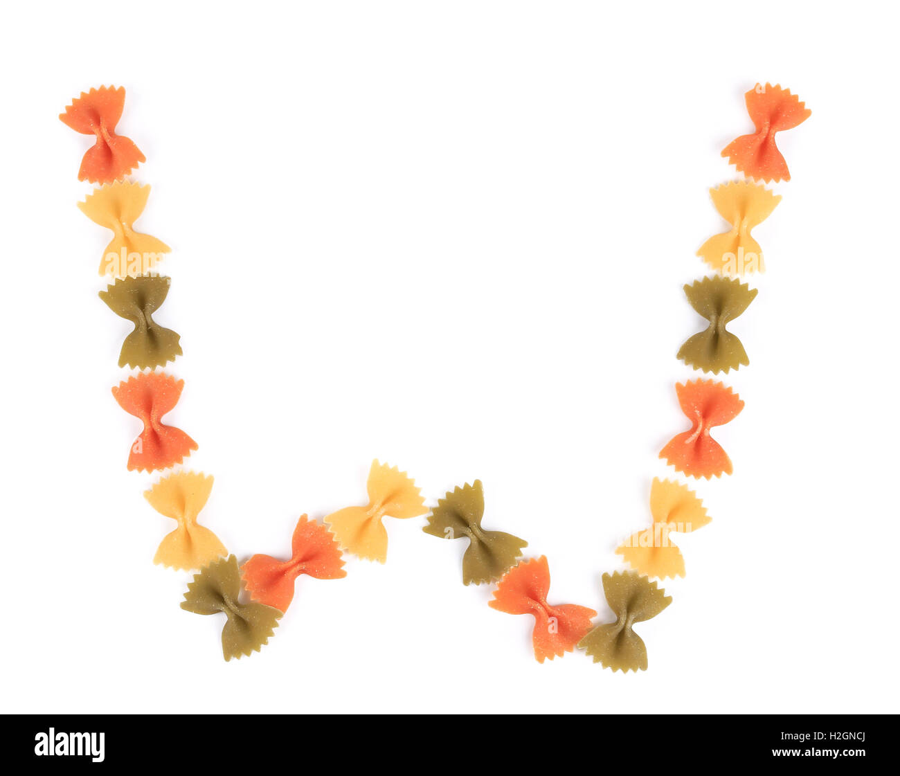 Letter W from the colorful pasta Stock Photo - Alamy