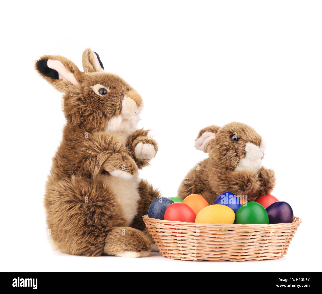 easter rabbits and eggs Stock Photo - Alamy