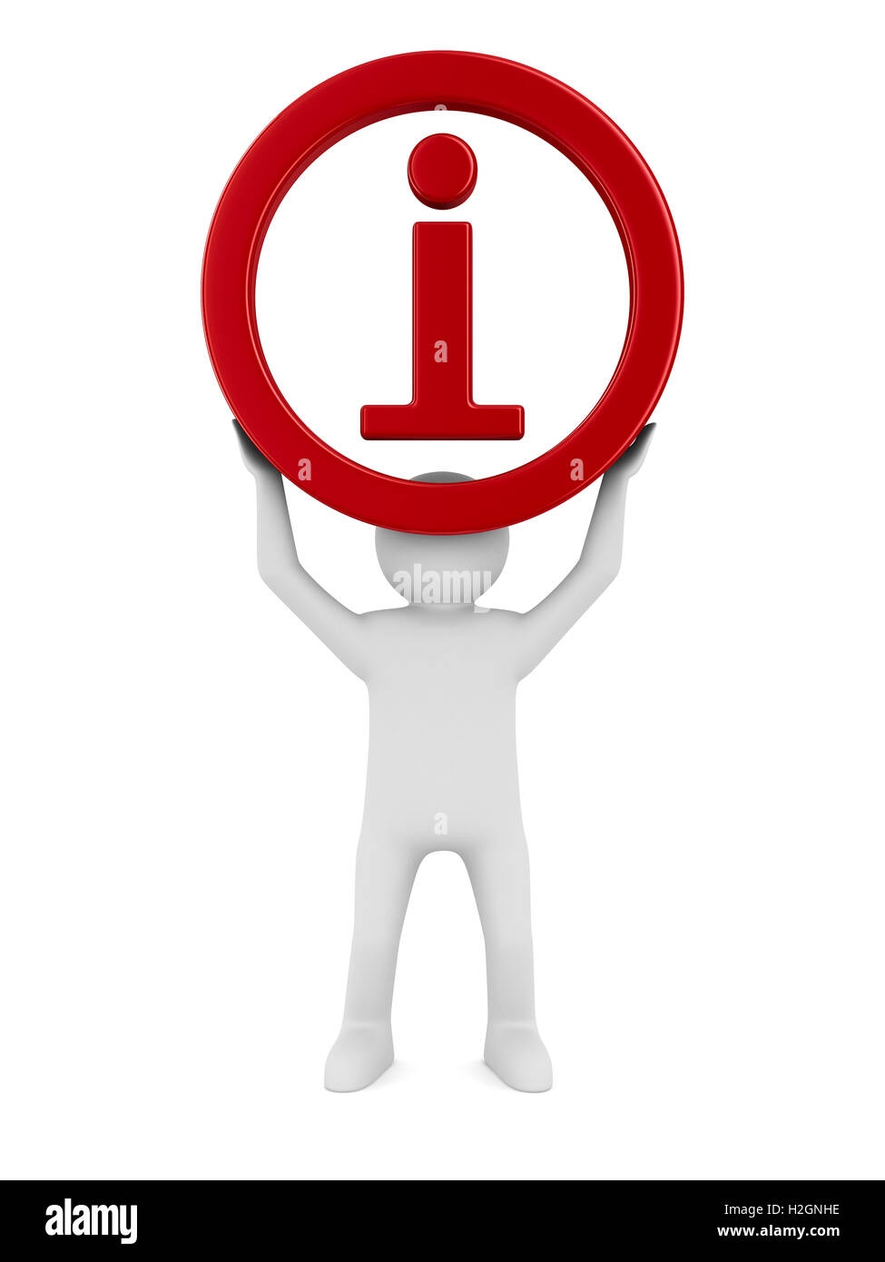 symbol information on white background. Isolated 3D image Stock Photo ...