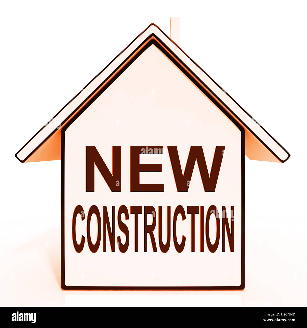 New Construction House Shows Recent Building Or Development Stock Photo ...