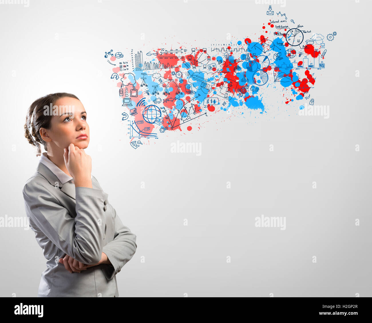 thinking business woman Stock Photo - Alamy