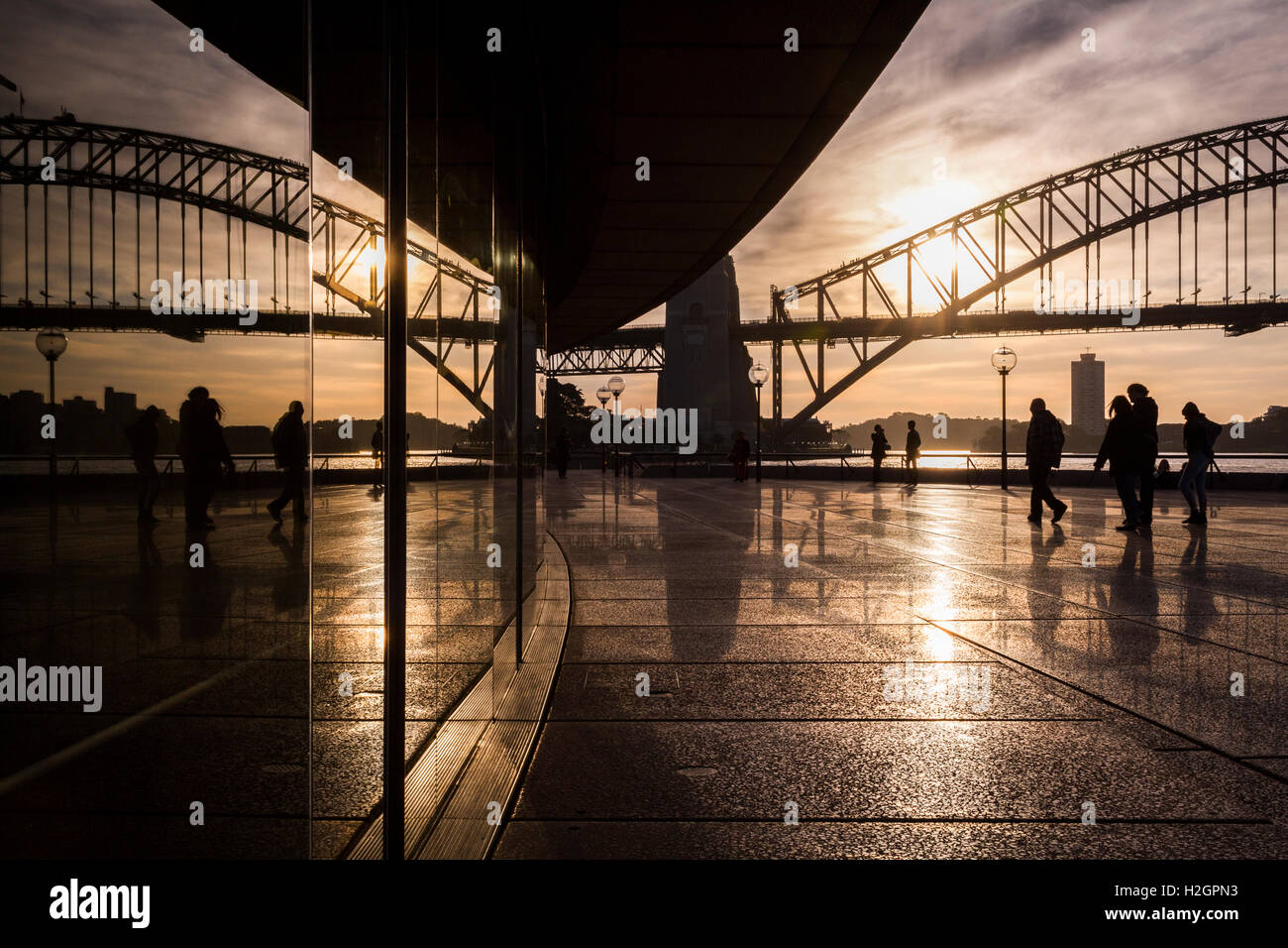 Sydney Harbour Bridge reflections Stock Photo - Alamy