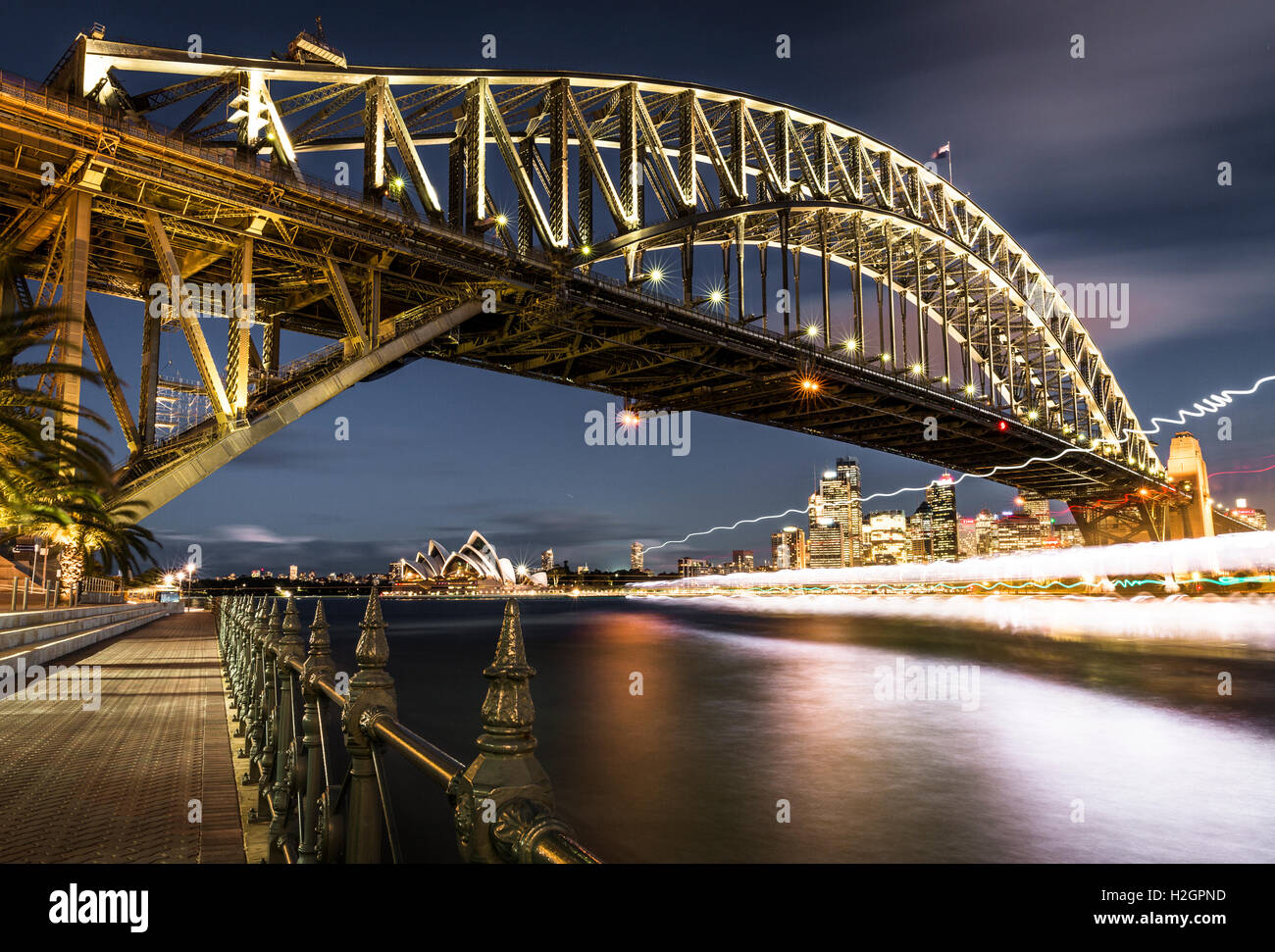 Sydney Harbor Bridge at Dusk Stock Photo - Alamy