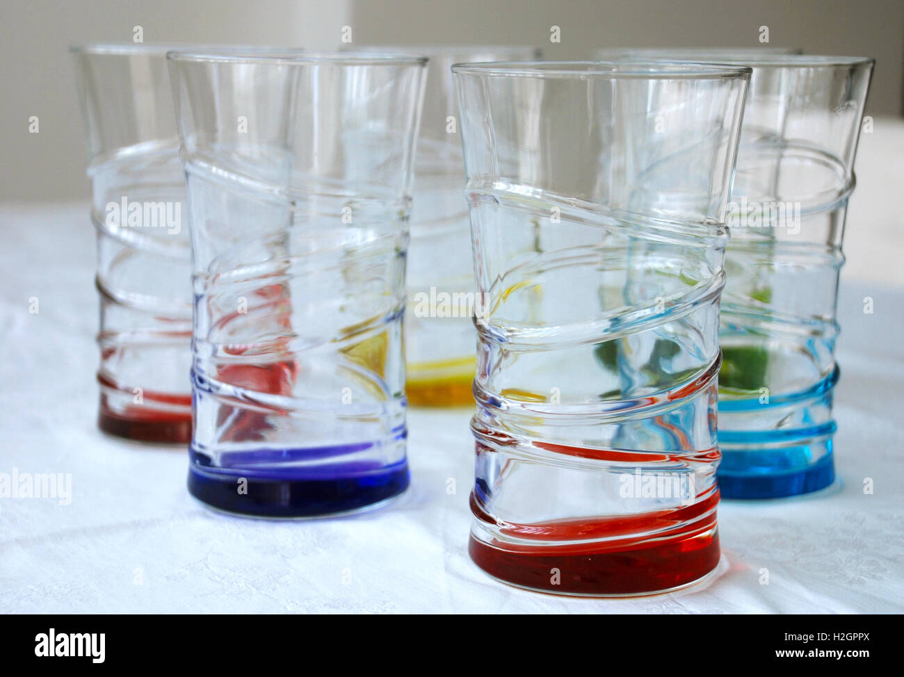 Colorful glass cups Stock Photo - Alamy
