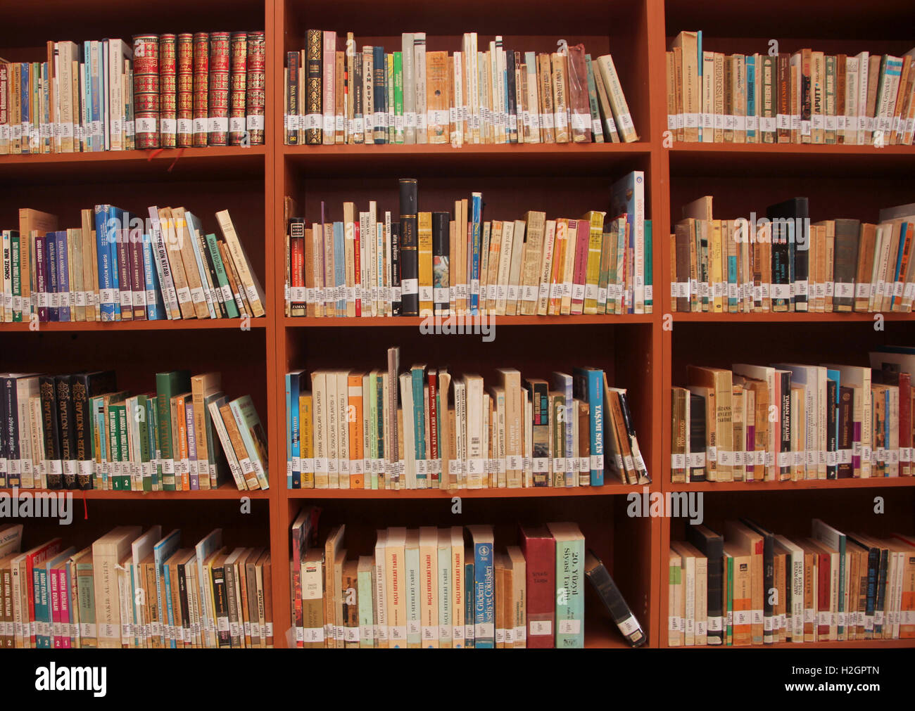 books on library shelves Stock Photo - Alamy