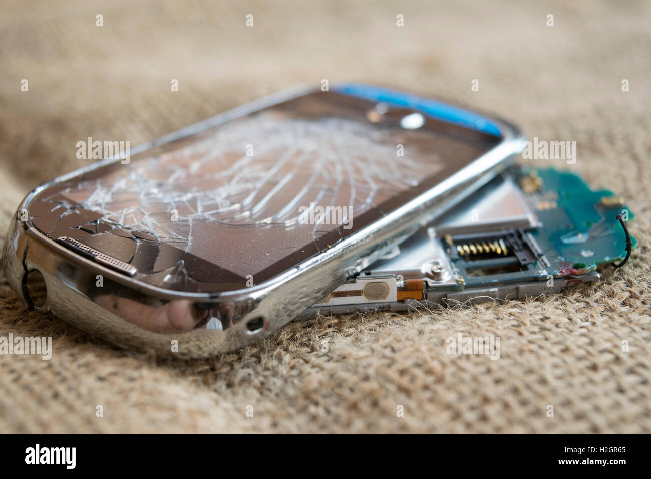 broken cellular telephone Stock Photo - Alamy