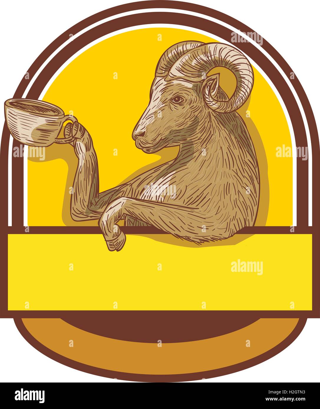 Drinking from a horn Stock Vector Images - Alamy